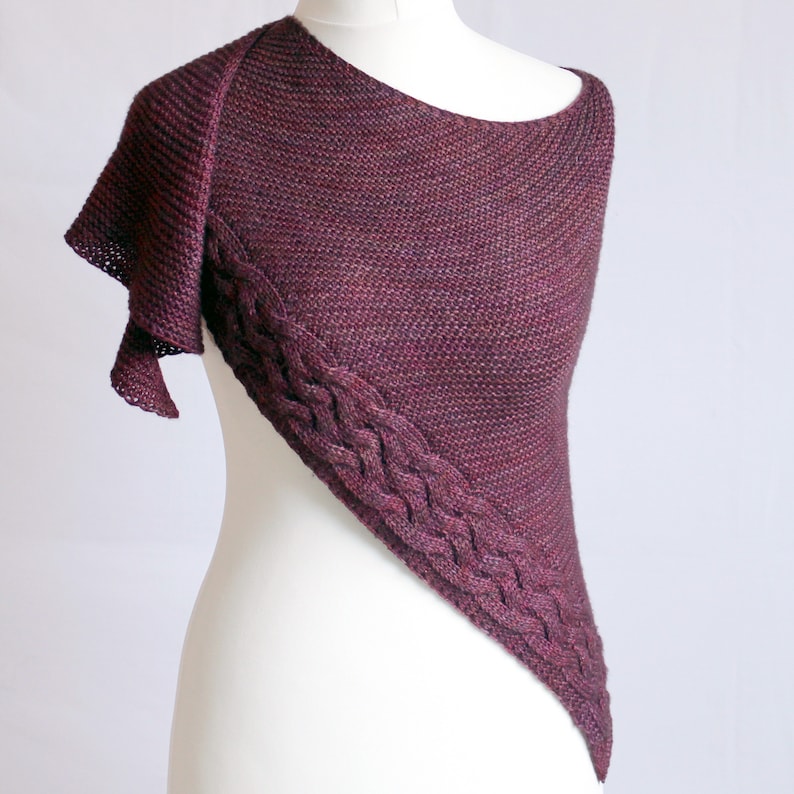 Dualaich - Reversible Cabled Shawl Knitting Pattern - Etsy