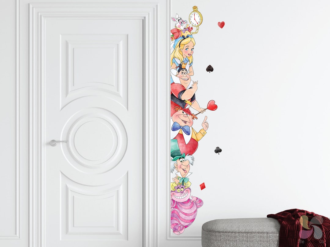 Alice in Wonderland Peek a Boo, Alice Cheshire Cat Decals, Disney ...