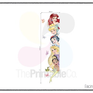 Princess Peeking Door Decals: Removable Wall Stickers - Etsy