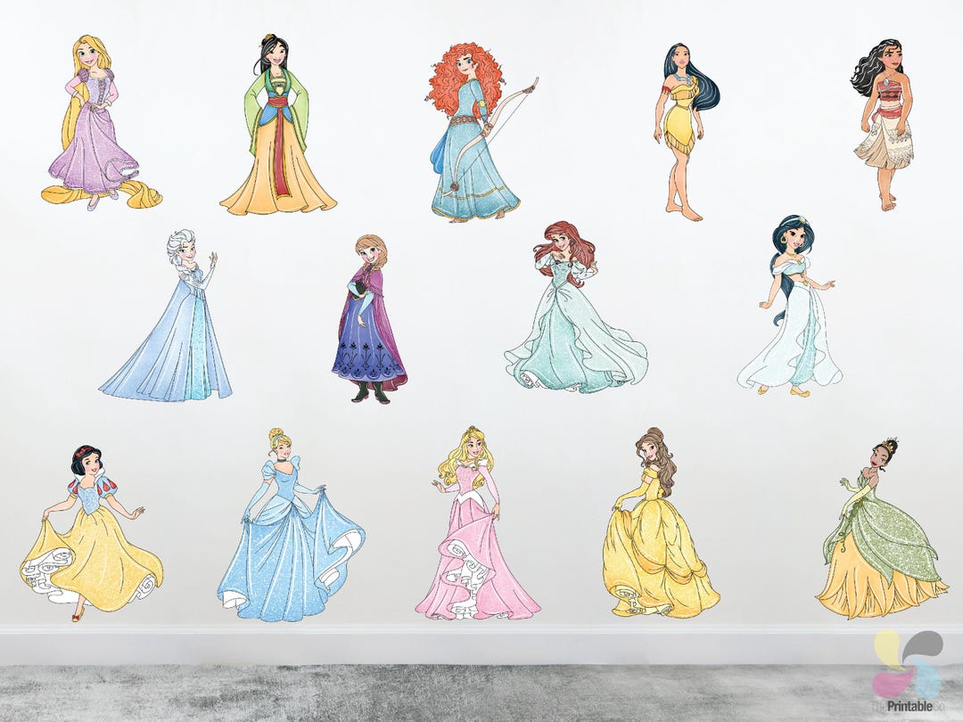 Princess Wall Stickers, Princess Room Decals, Girls Princess Bedroom ...