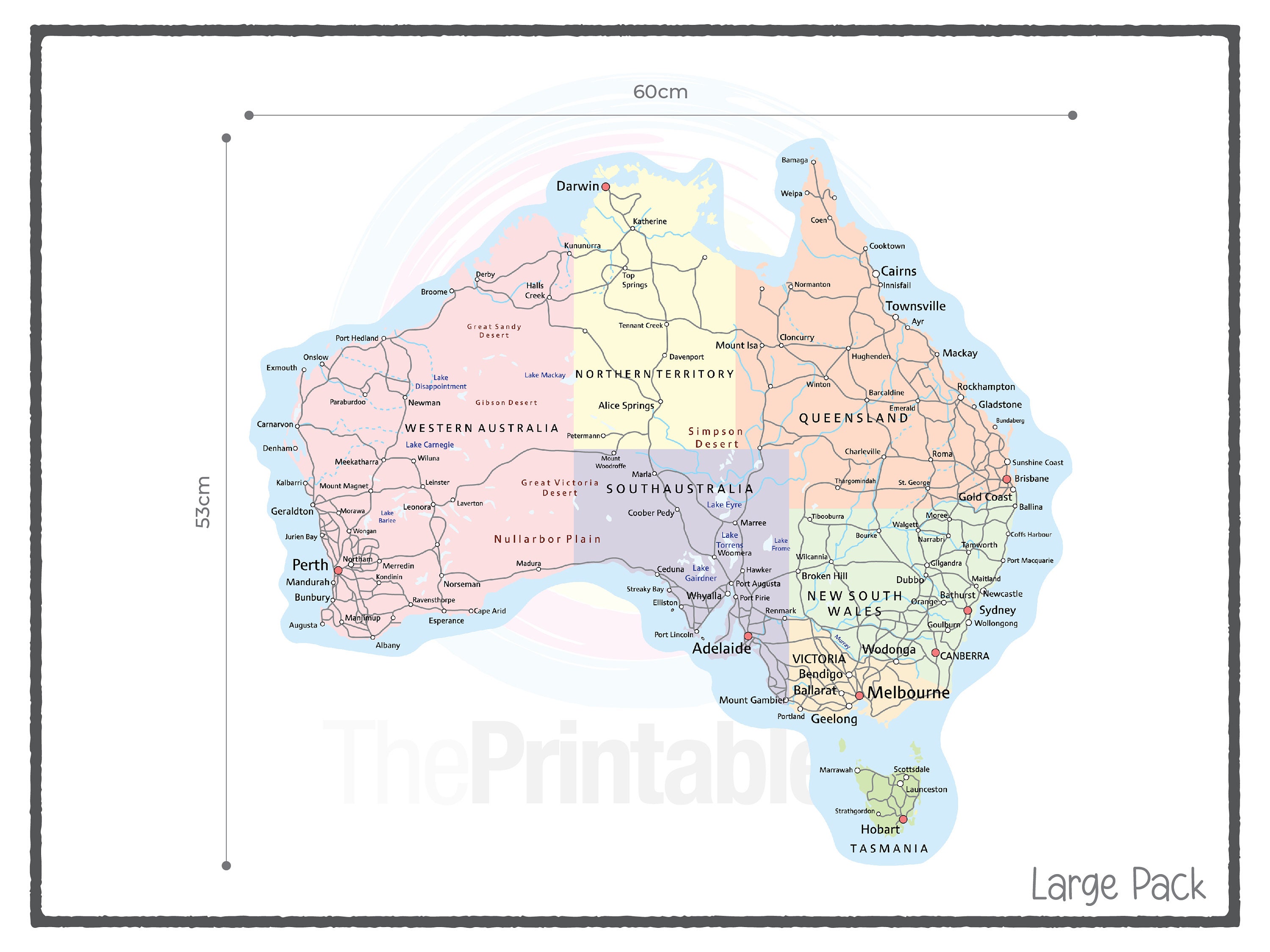 Map of Australia Fabric Sticker Australian Map Removable - Etsy Australia