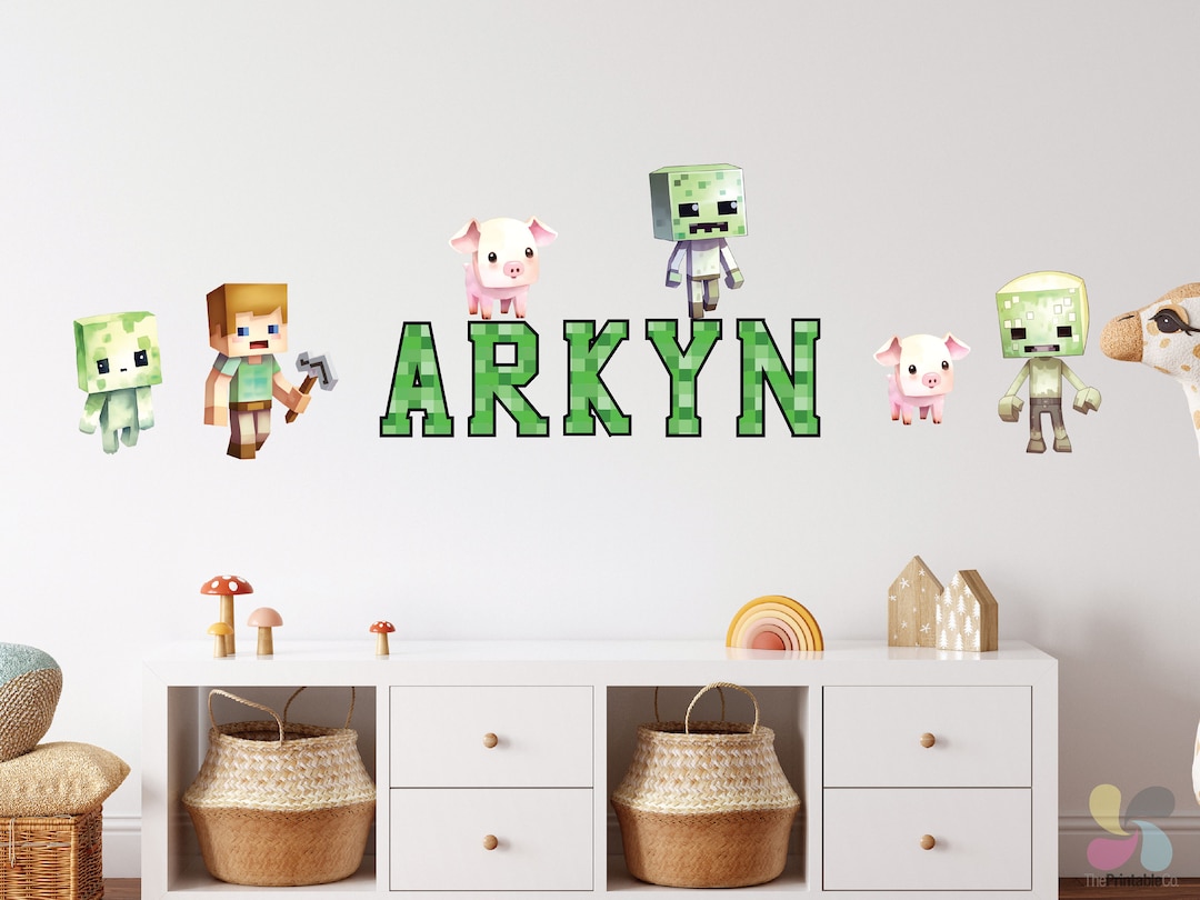 Minecraft Wall Stickers, Kids Minecraft Wall Decals, Minecraft ...