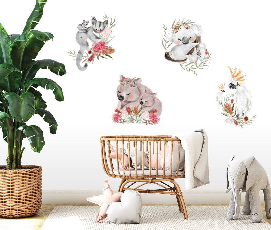Australian Animal Wall Stickers, Australia Themed Wall Decor Peel and ...