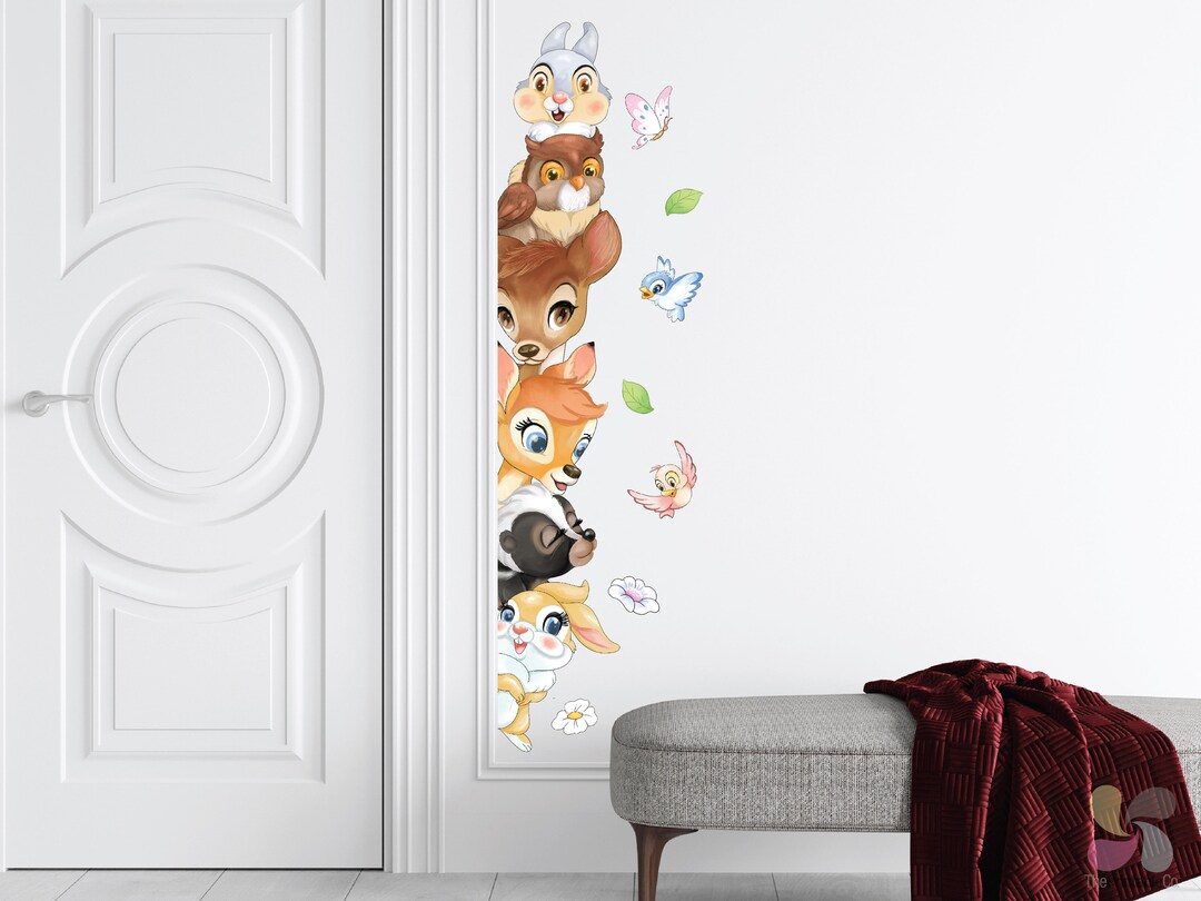 Bambi Peek a Boo Wall Stickers, Bambi and Thumper Wall Decals, Disney ...