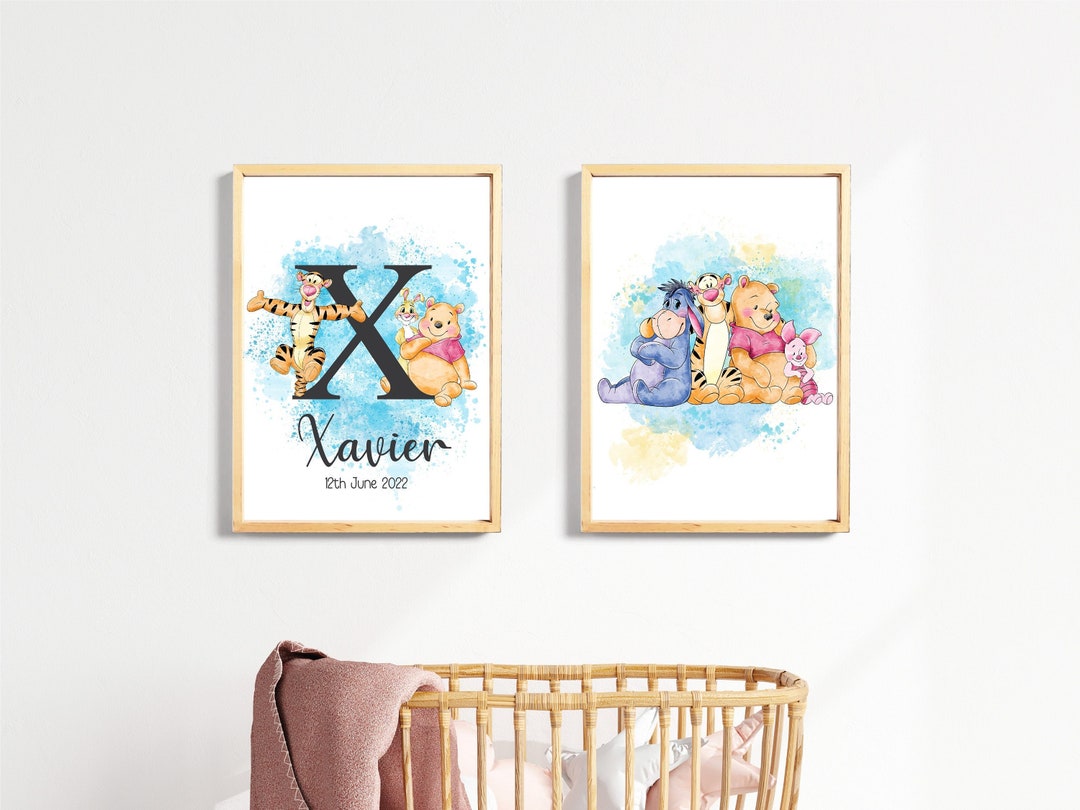 Winnie the Pooh Wall Prints, Piggy and Winnie Wall Art, Winnie Inspired ...