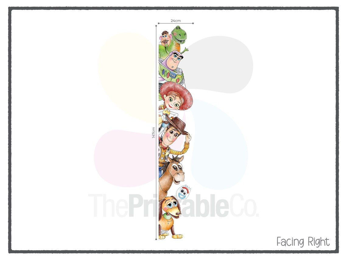 Toy Story Peek A Boo Door Decals, Disney Peeking Wall Stickers, Woody ...