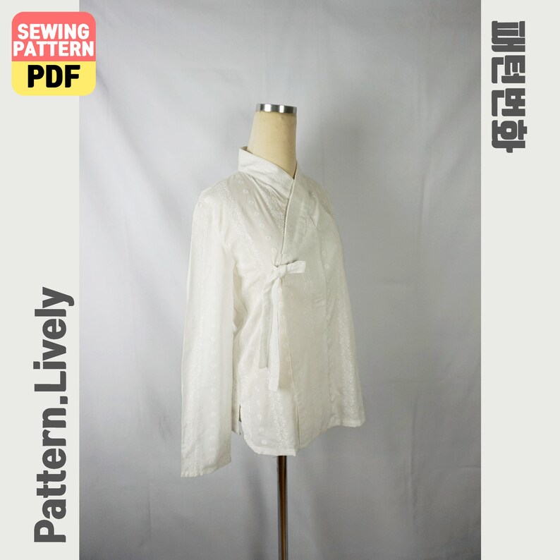 Korean Hanbok Style Top Blouse for Women/digital Sewing Pattern PDF - Etsy