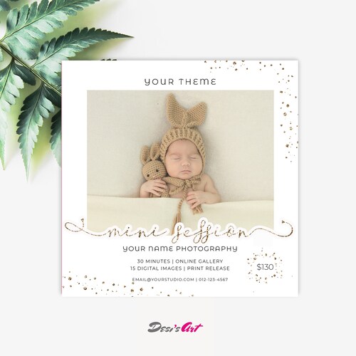 Mini Session Template Photography Marketing Board All - Etsy