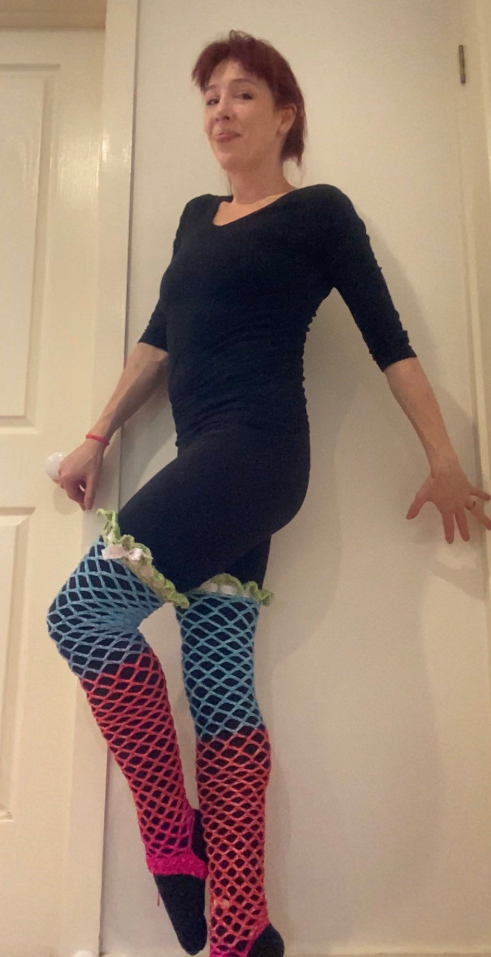Crochet Mesh Fishnet Leg Warmers Pattern: Rave Goth Cosplay (all Sizes ...
