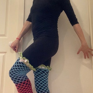 RAVE TIME! Thigh-high Mesh Fishnet Legwarmers/stockings: Simple Crochet ...