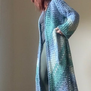 DREAMY DUSTER Diamond Long Coat, Crochet Pattern Pdf & Photo Tutorial ...