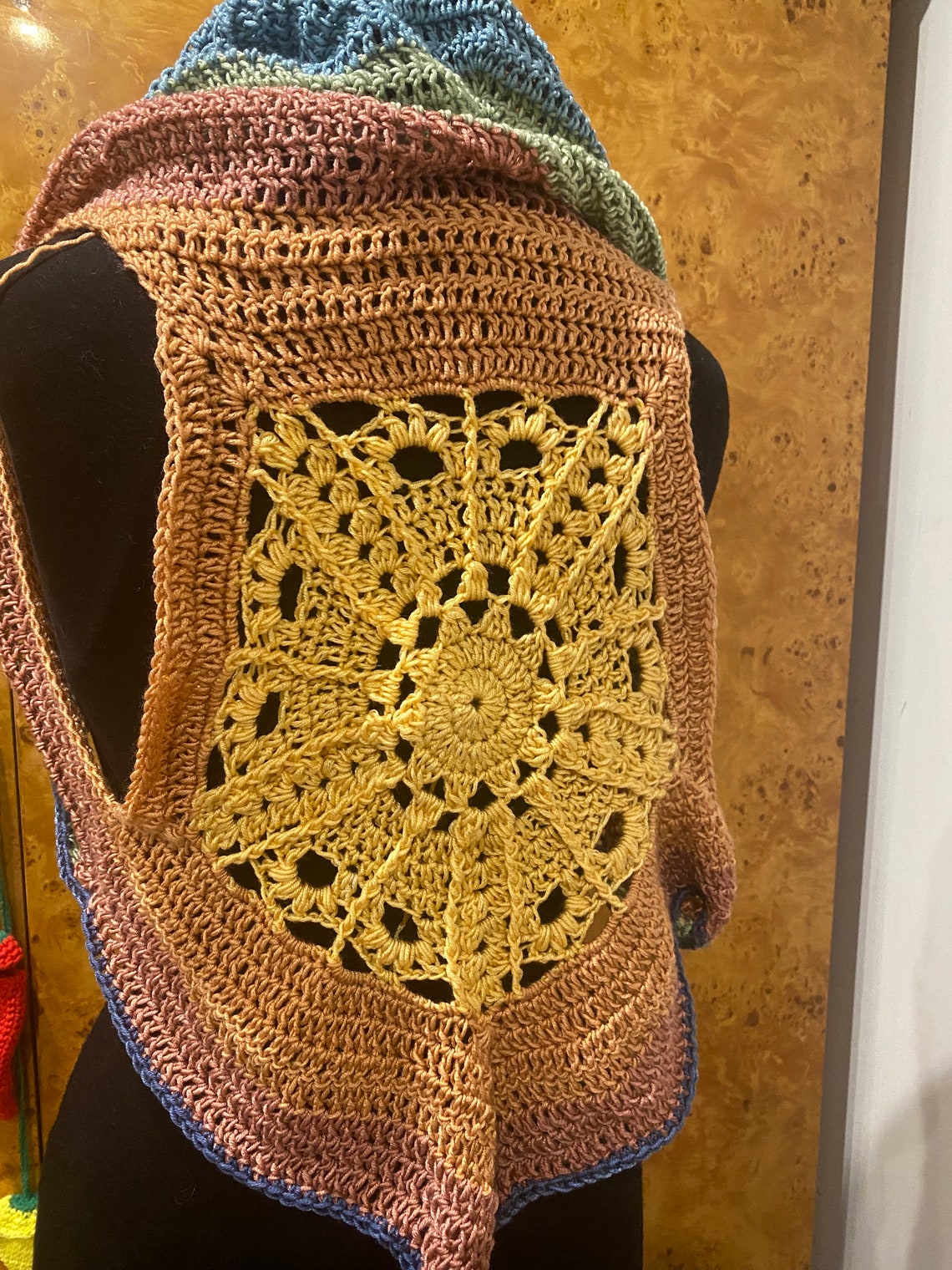How to Crochet CHASING THE SUN Mandala Hooded Vest: Pdf Pattern Photo ...