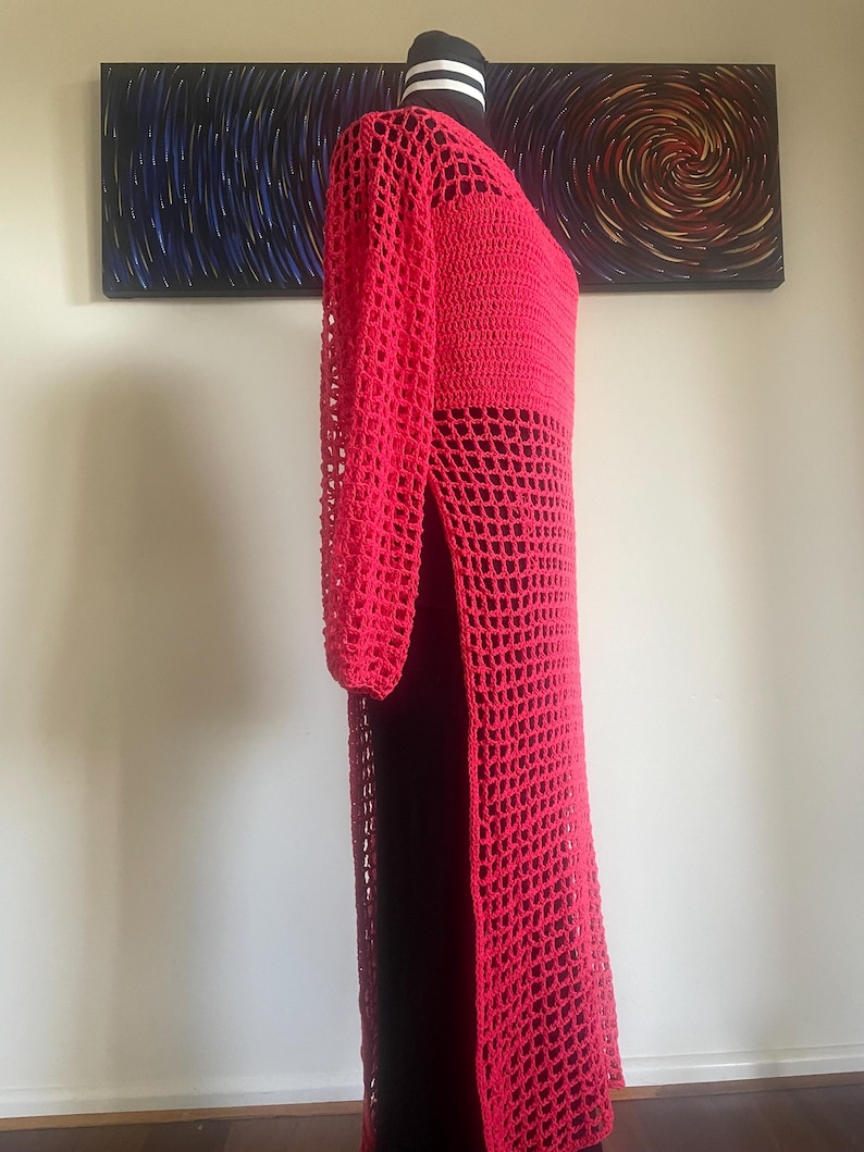 MESH IT MAXI Tunic Dress Crochet Pattern, Beach Coverup, Autumn/winter ...