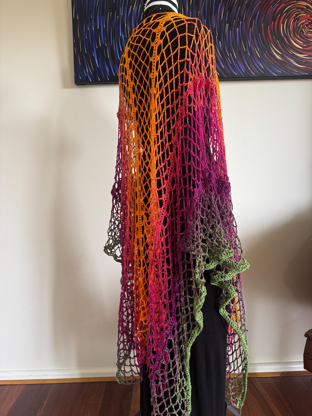 How to CROCHET Summer/winter Mesh SERAPE - PDF Pattern All Sizes; Beach ...