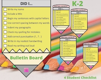 Writing Checklist - Etsy