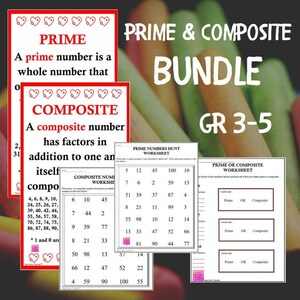 Prime and Composite Math BUNDLE (classroom Decor) - Etsy