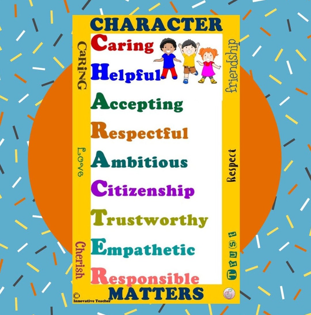 Character Matters Classroom Poster | Back to School - Etsy