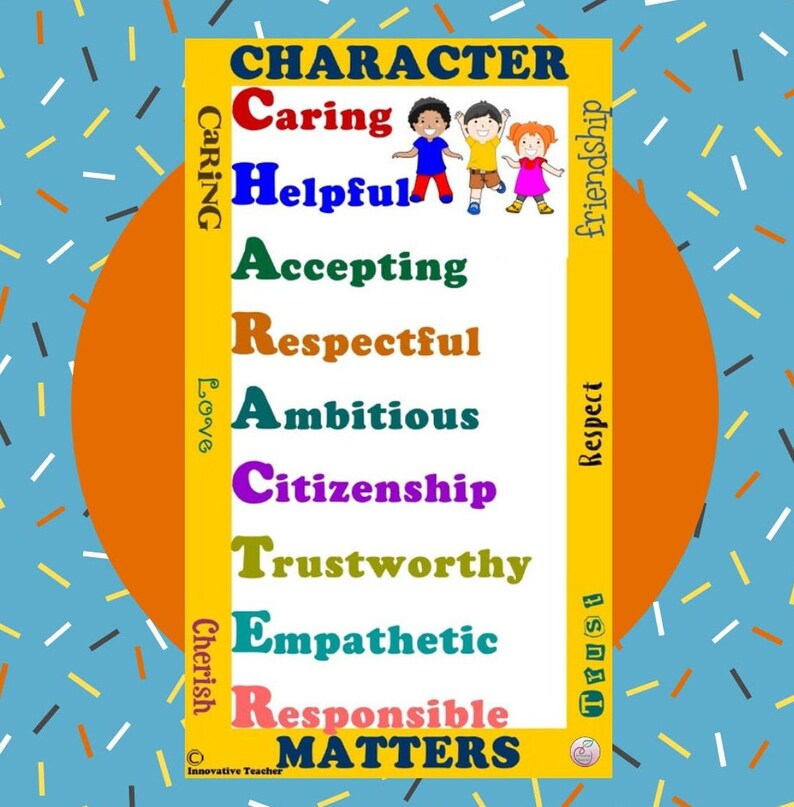Character Matters Classroom Poster | Back to School - Etsy