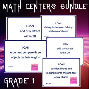 Grade 1 Math Centers BUNDLE - Etsy
