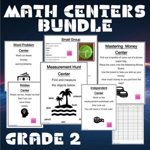 Grade 2 Math Centers BUNDLE - Etsy