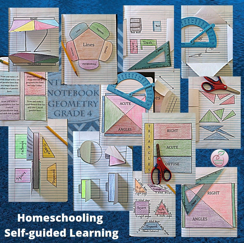 Interactive Math Notebook Geometry Gr 4 CCSS | Etsy