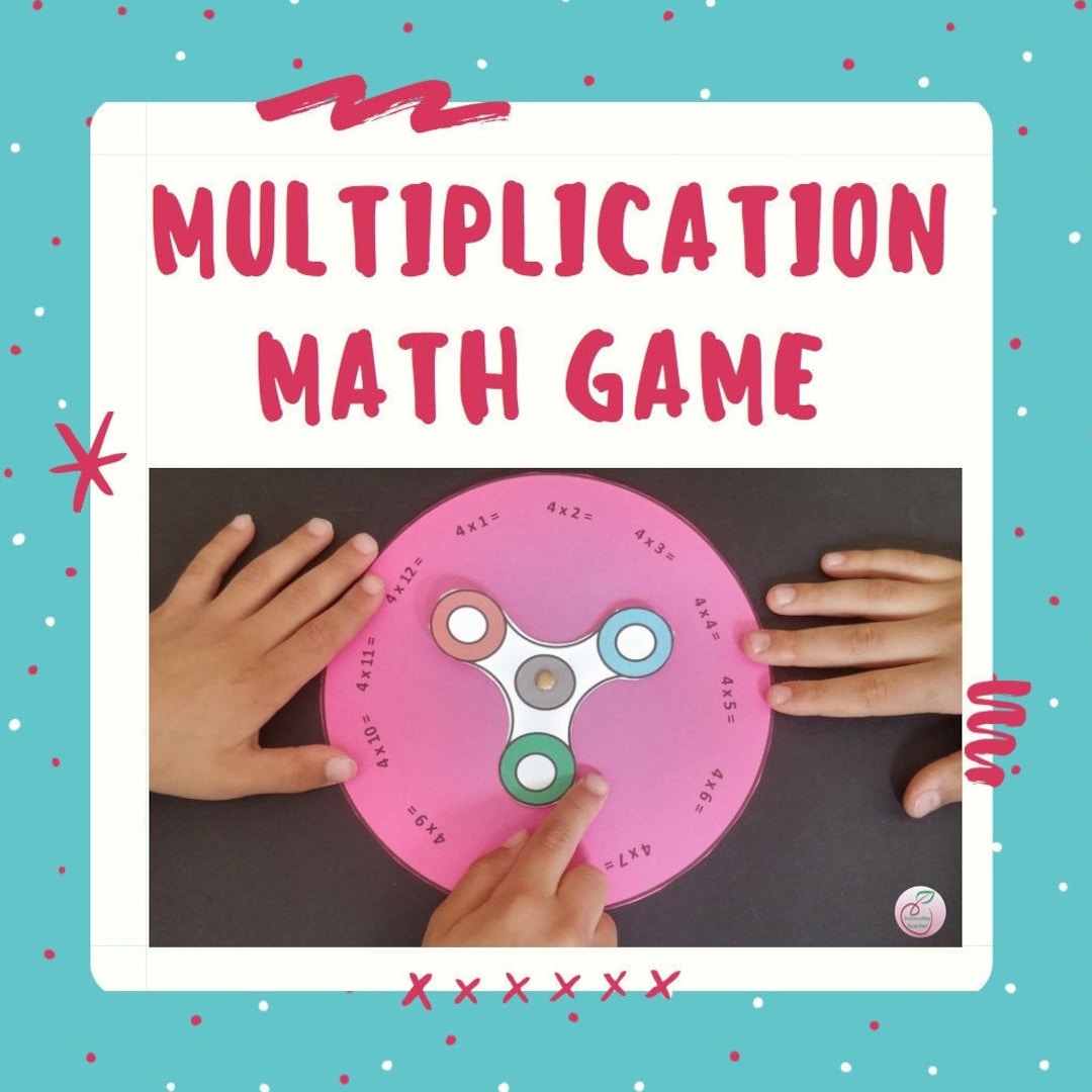 Multiplication Spinner Math Game - Etsy