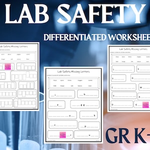 Science Lab Safety Printable Worksheets & Class Poster - Lower ...