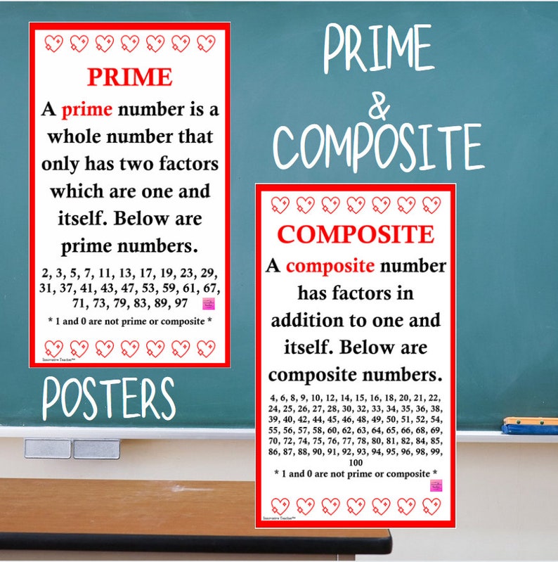 Prime and Composite Math BUNDLE (classroom Decor) - Etsy