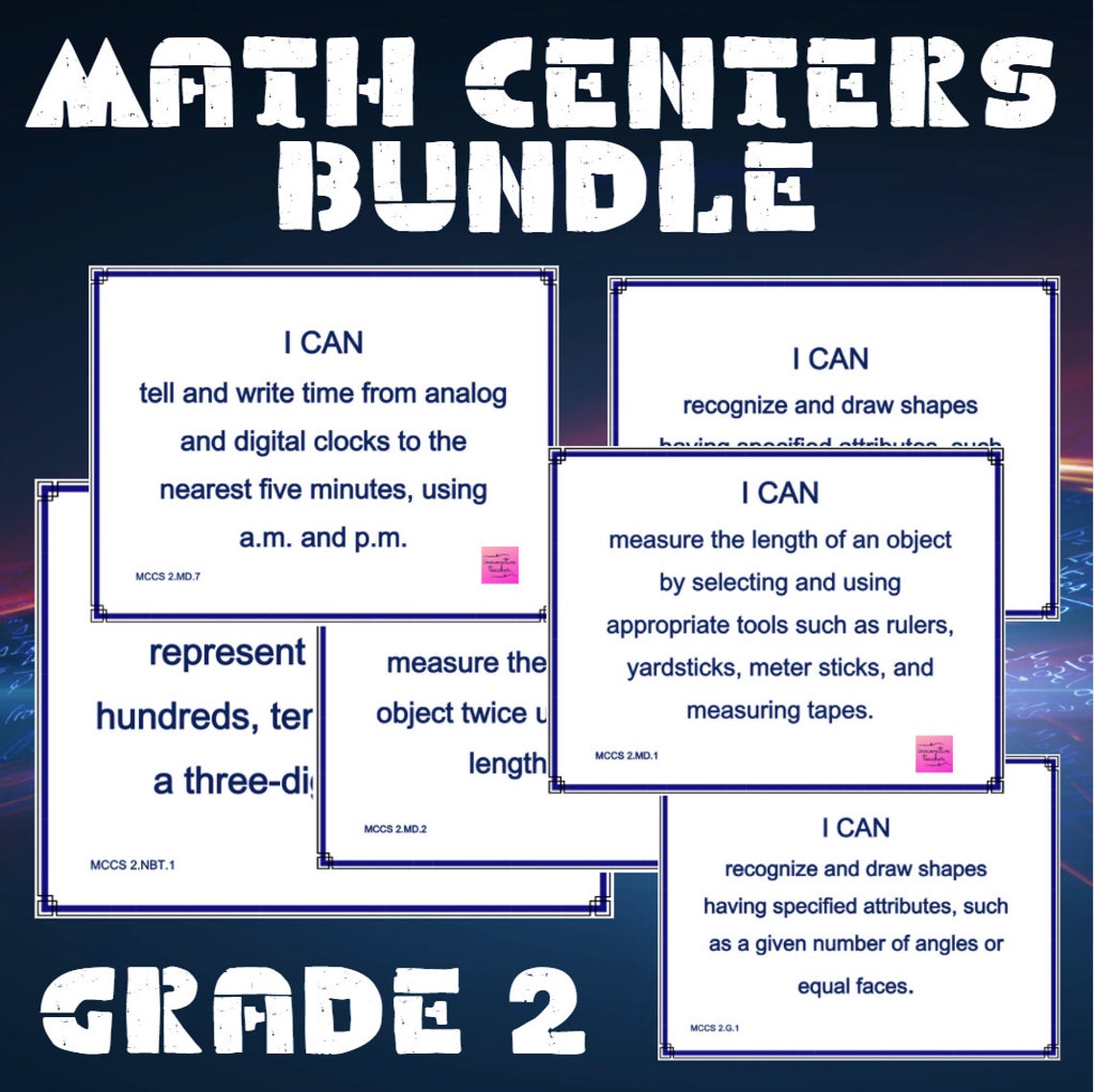 Grade 2 Math Centers BUNDLE - Etsy