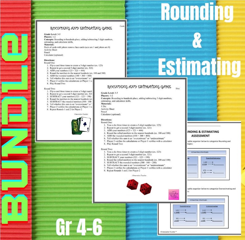 Rounding and Estimating BUNDLE - Etsy
