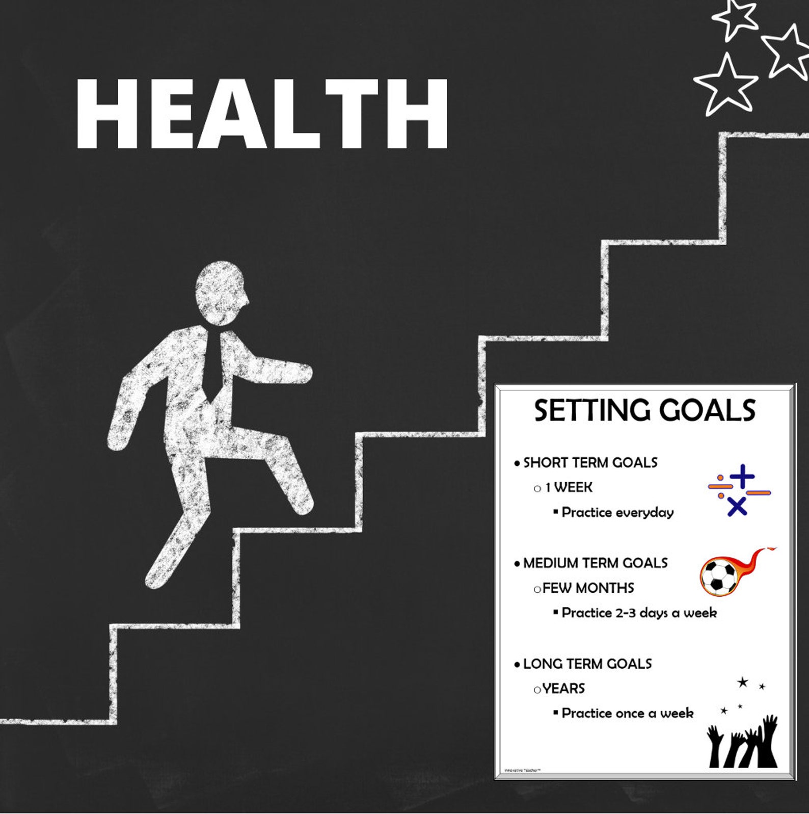 Health-setting Goals Assessment & Classroom Poster - Etsy