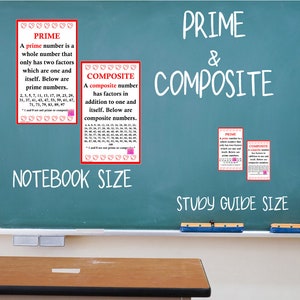 Prime & Composite Posters (classroom Decor) - Etsy
