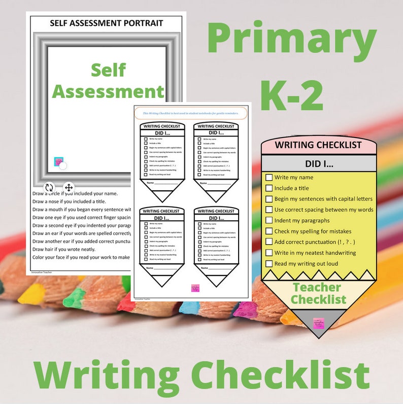 Writing Checklist - Primary Classroom Decor & Management - Etsy