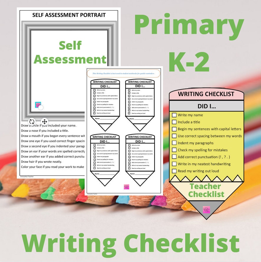 Writing Checklist - Primary Classroom Decor & Management - Etsy