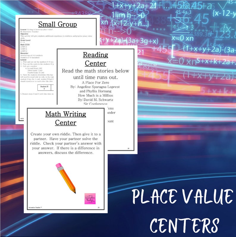 Place Value | Math Centers - Etsy