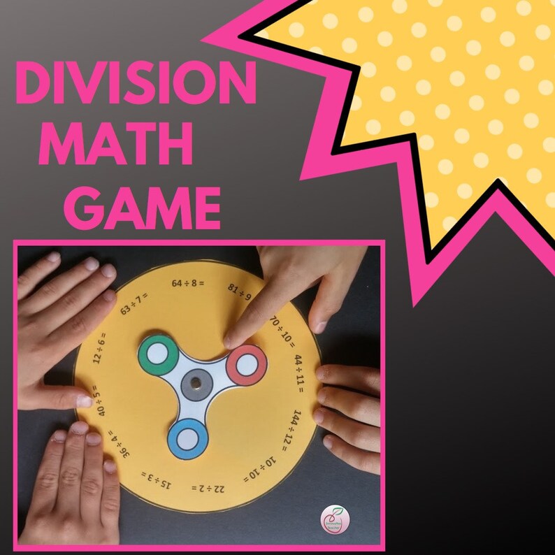 Division Spinner Math Game - Etsy