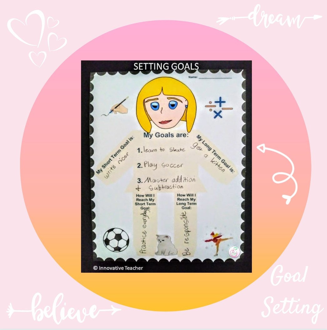Setting Goals Activity | Health (classroom Display) - Etsy