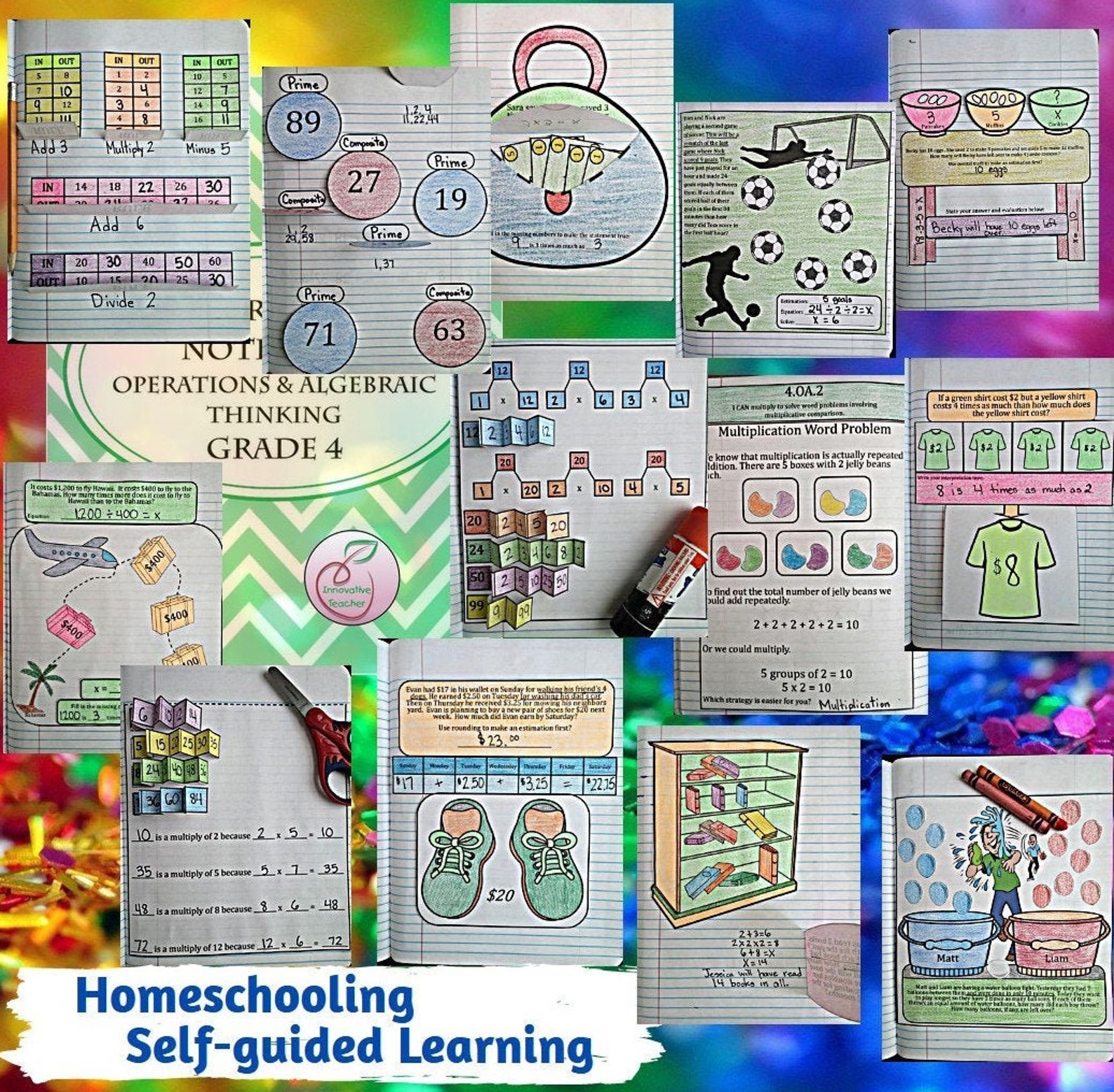 Interactive Math Notebook Gr 4 - Operations & Algebraic Thinking | CCSS ...