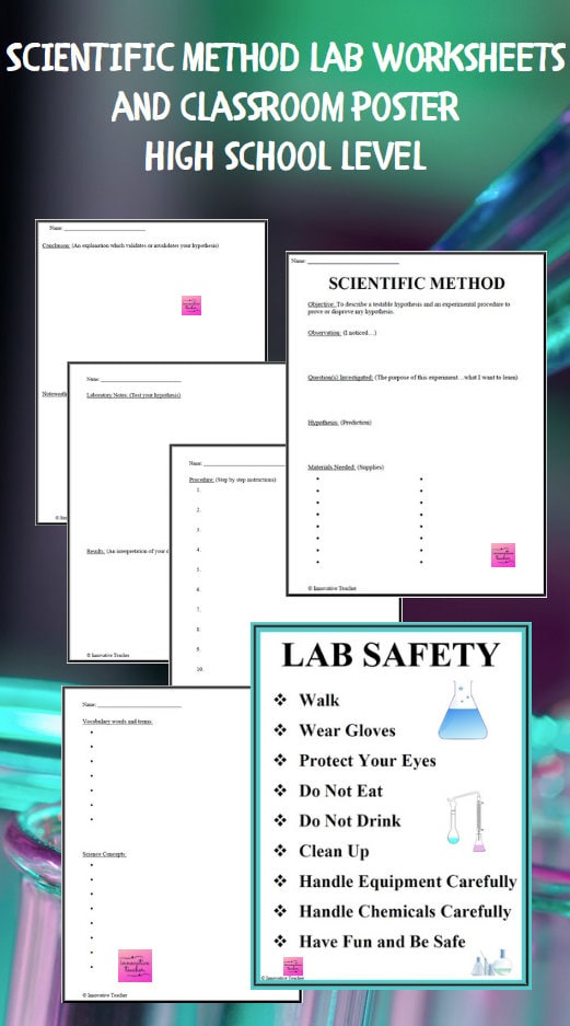 Scientific Method Lab Worksheet & Classroom Poster- High School - Etsy