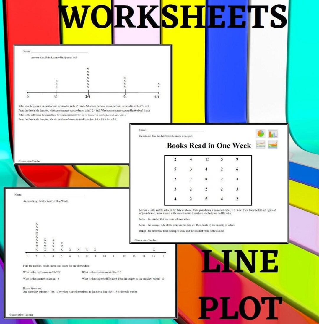 Line Plot Math Worksheets - Etsy