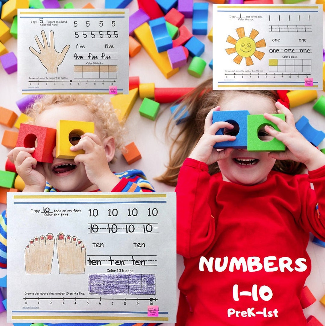 Numbers 1-10 Math Book Prek-1 - Etsy