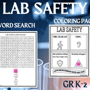 Science Lab Safety Printable Worksheets & Class Poster - Lower ...