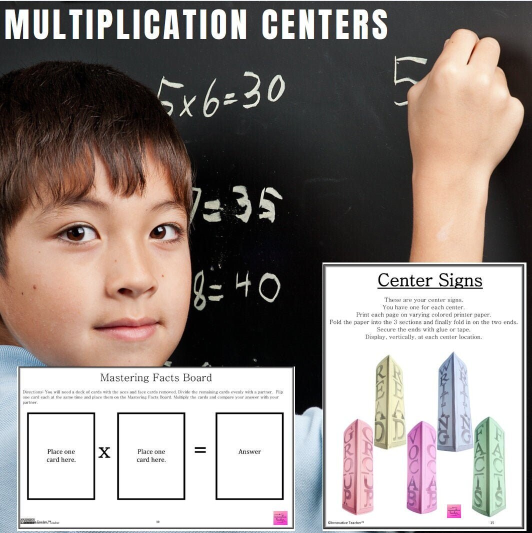 Multiplication | Math Centers - Etsy