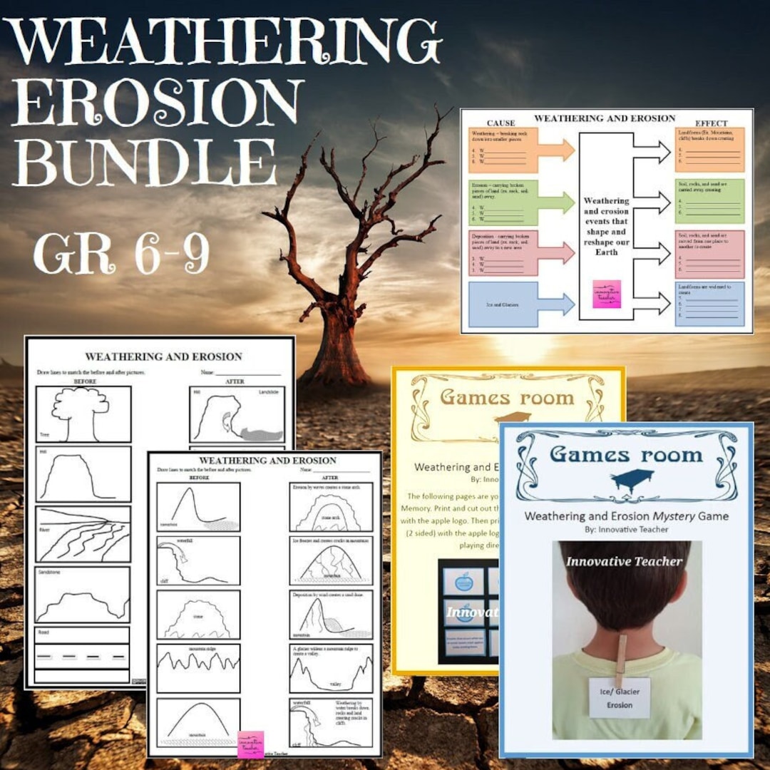Weathering and Erosion Science BUNDLE - Etsy