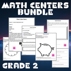 Grade 2 Math Centers BUNDLE - Etsy
