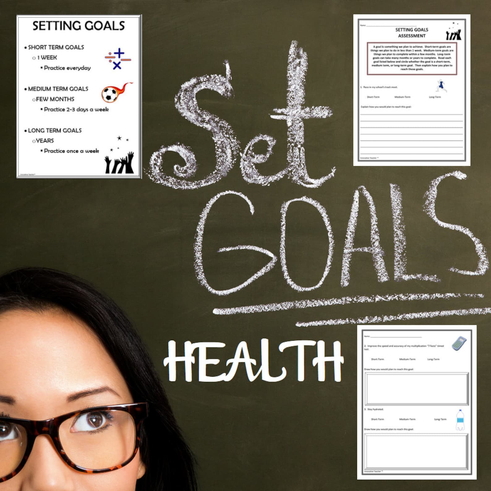 Health-setting Goals Assessment & Classroom Poster - Etsy