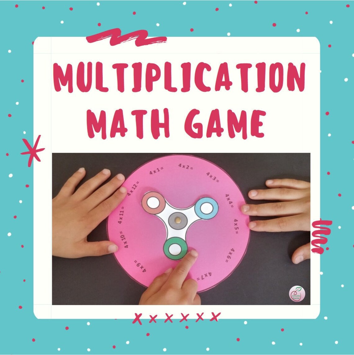 Multiplication Spinner Math Game - Etsy