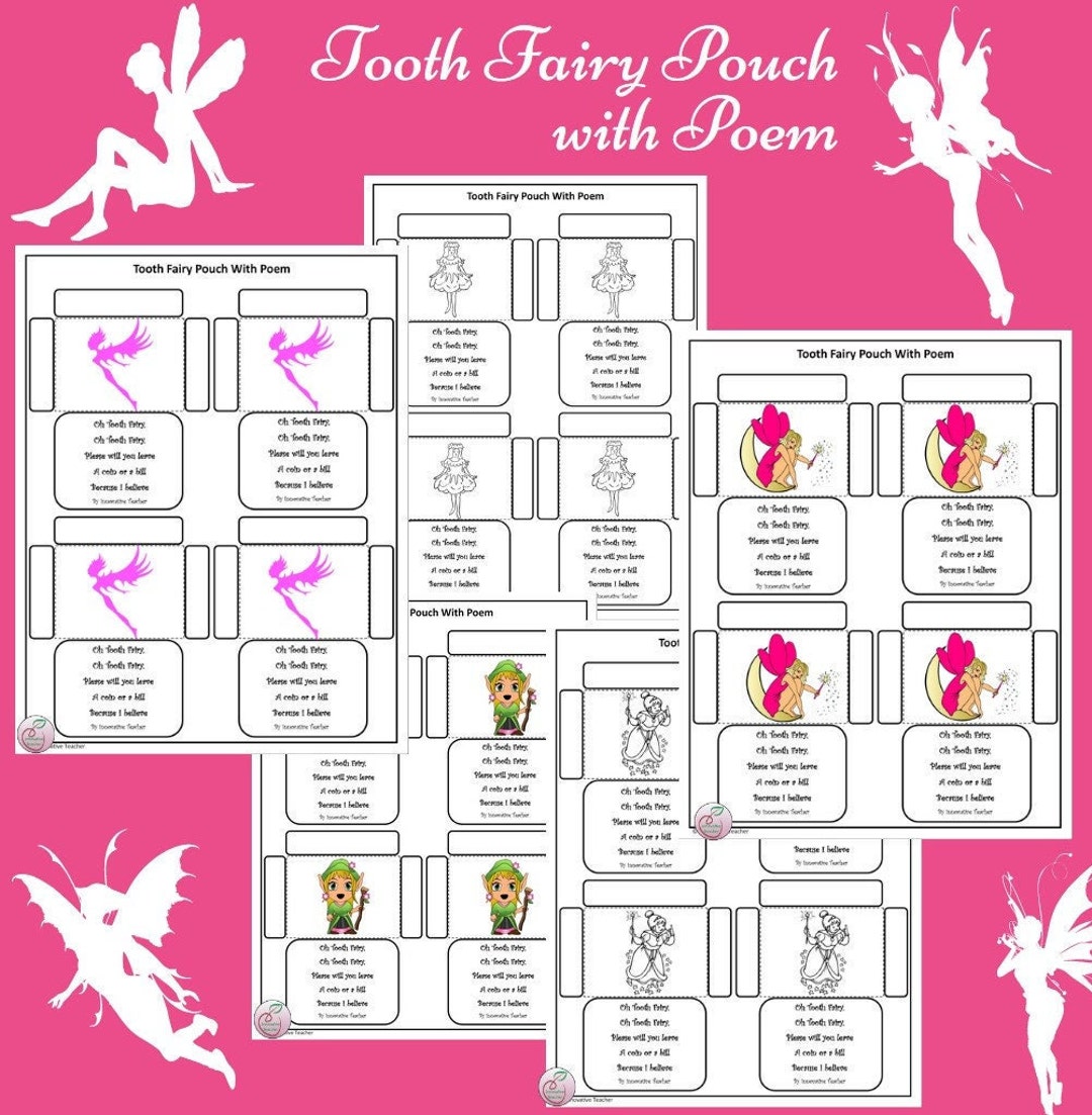 Tooth Fairy Pouch With Poem (preschool) - Etsy