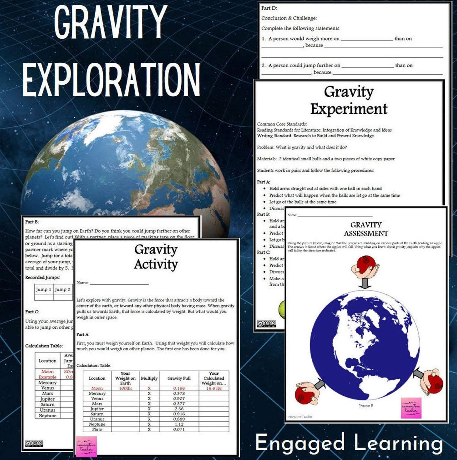 Gravity - Science Activity, Experiment, and Assessment - Etsy