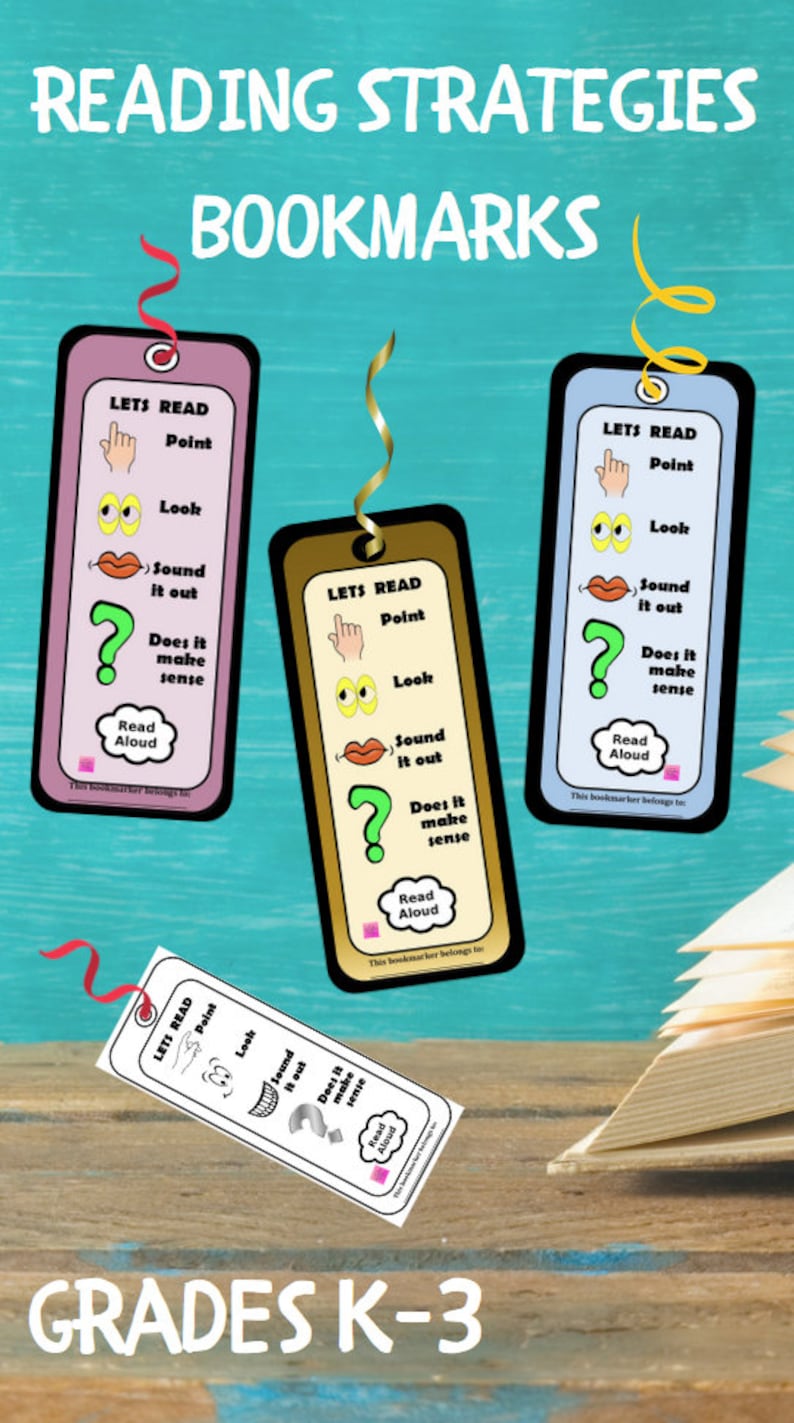 Reading Strategies Bookmarks - Etsy